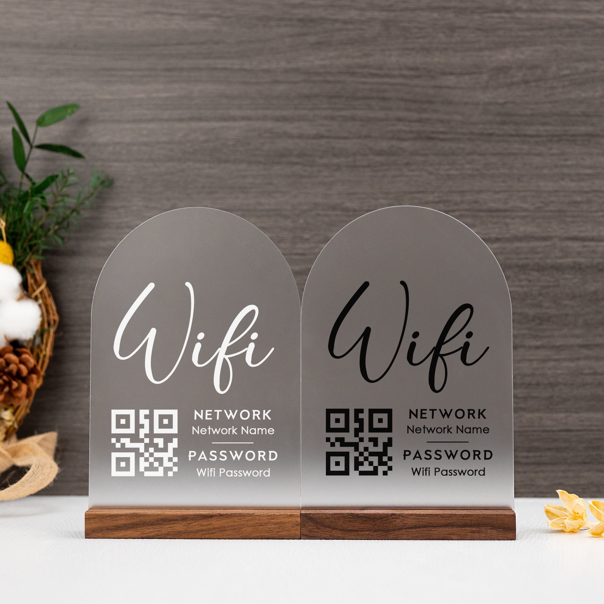 Personalised Wifi Password Sign, Wifi Acrylic Sign, New Home Decor ...