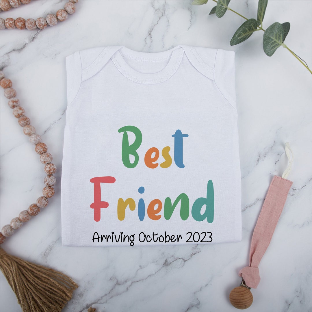 Best Friend Arrive Onesie Custom New Baby Romper Soft Cotton - Etsy