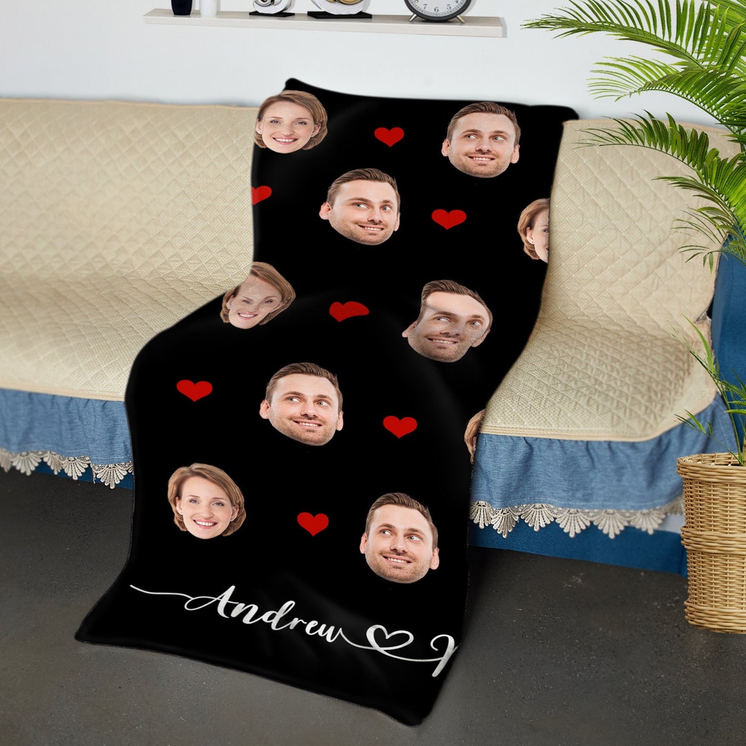 Personalized Face Blanket,custom Blanket With Face,unique Valentine's ...