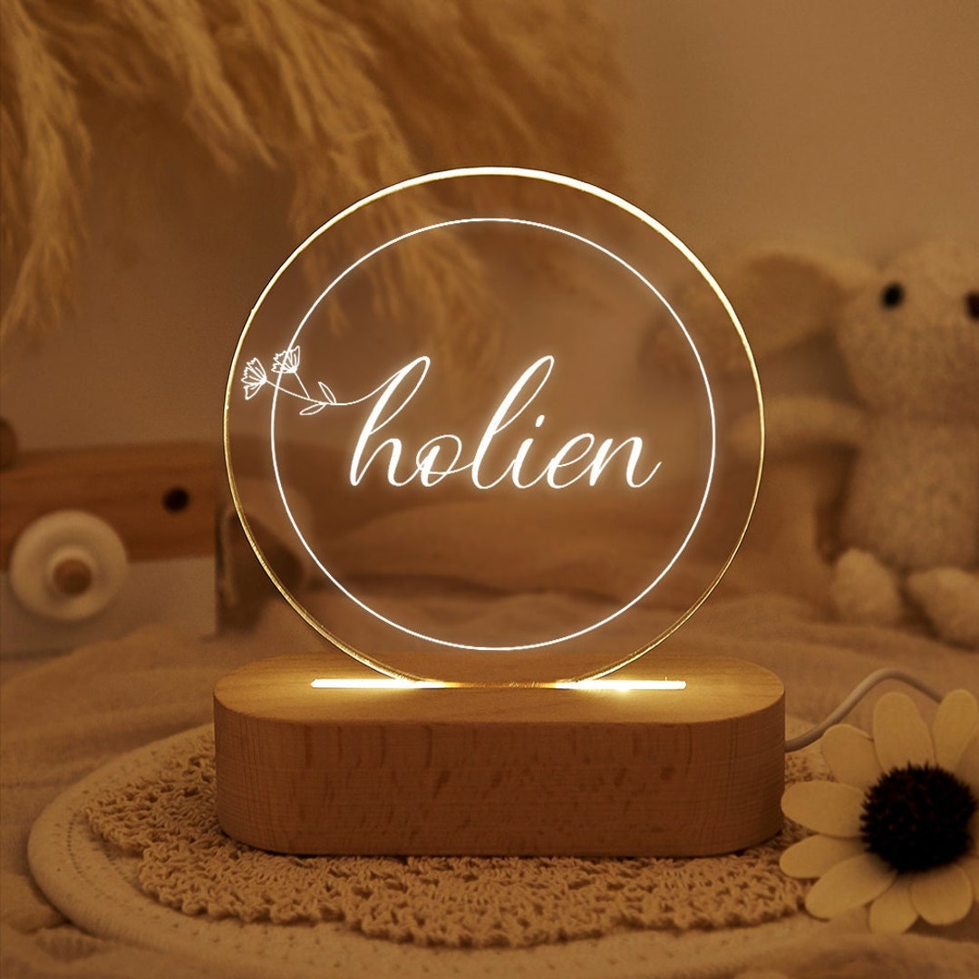 Personalized Name Night Light With Stand,custom LED Night Light,kids ...