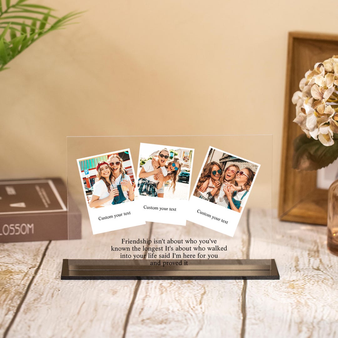 Best Friend Photo Plaque,personalized Besties Acrylic Plaque,soul ...