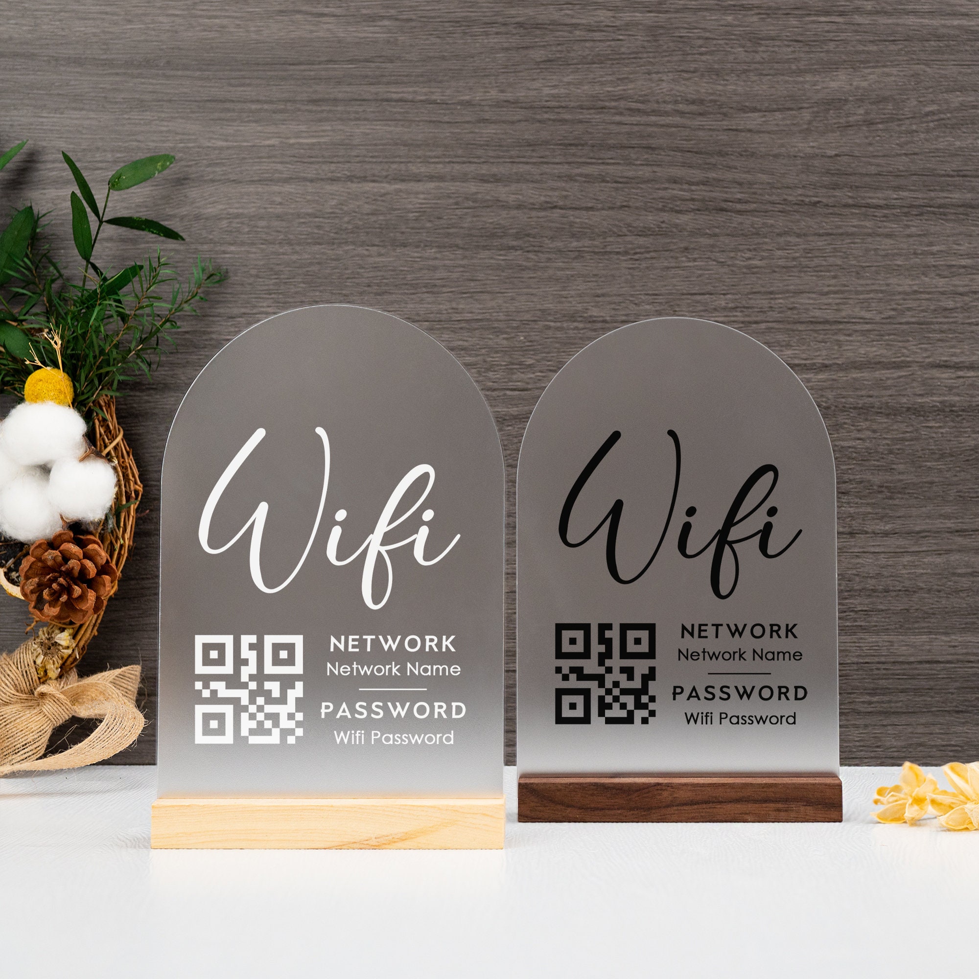 Personalised Wifi Password Sign, Wifi Acrylic Sign, New Home Decor ...