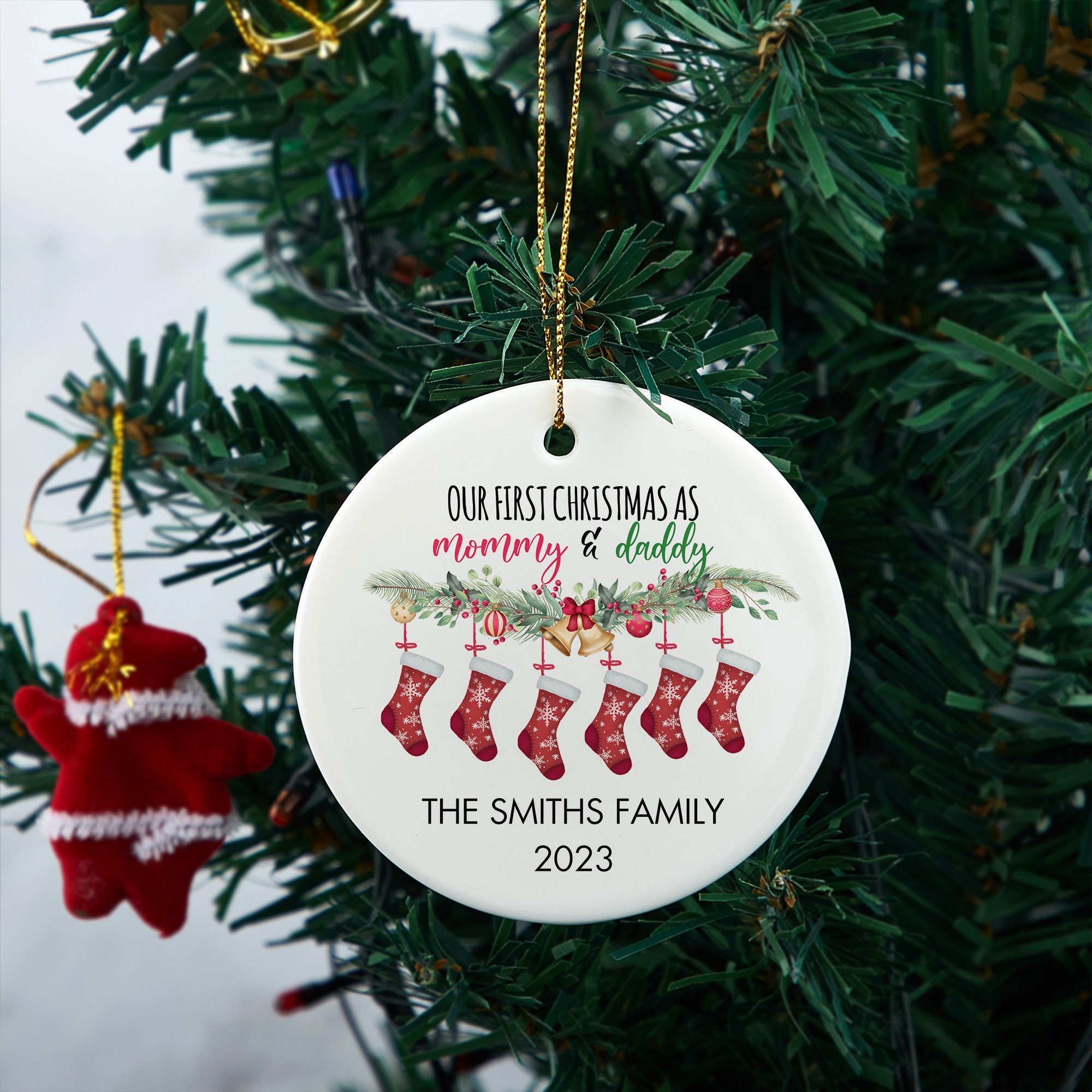 Personalized Family Picture Ornament, Christmas Gift Ornament, Custom ...