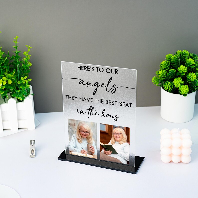 Reserved in Loving Memory Photo Sign,personalized Memorial Acrylic ...