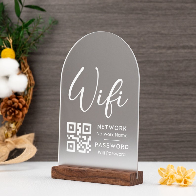 Personalised Wifi Password Sign, Wifi Acrylic Sign, New Home Decor ...