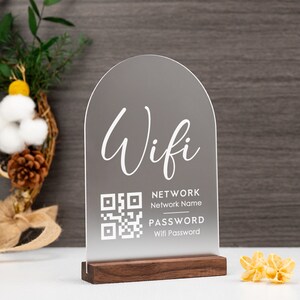 Personalized Wifi Password Sign, Wifi Acrylic Sign, New Home Decor ...