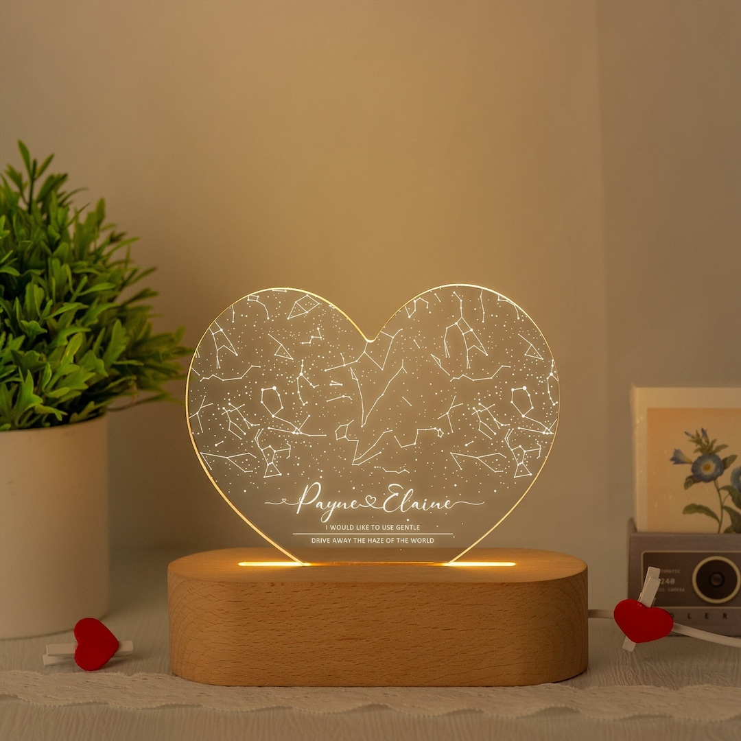 Custom Star Map Night Light,personalized Constellation Map,night Light ...