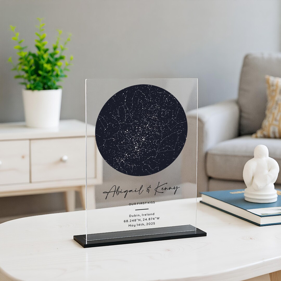 Personalized Star Map by Date,custom Constellation Map Acrylic Plaque ...