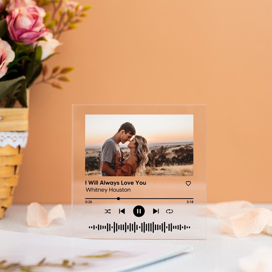 Personalized Acrylic Song Plaque, Photo Print Acrylic Block, Acrylic ...