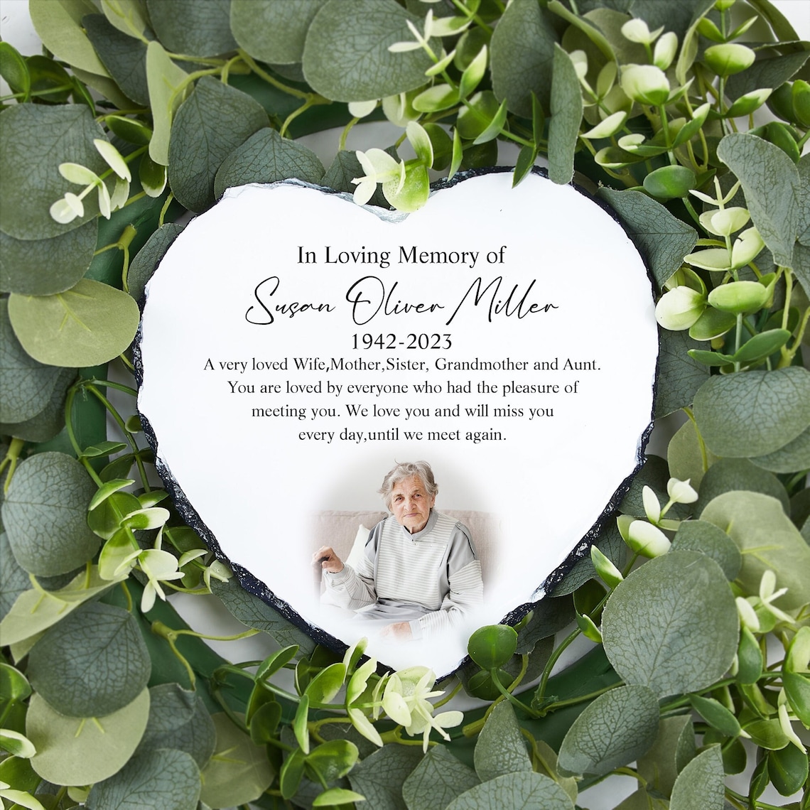 Personalized Memorial Gift, in Loving Memory Photo Plaque, Remembrance ...