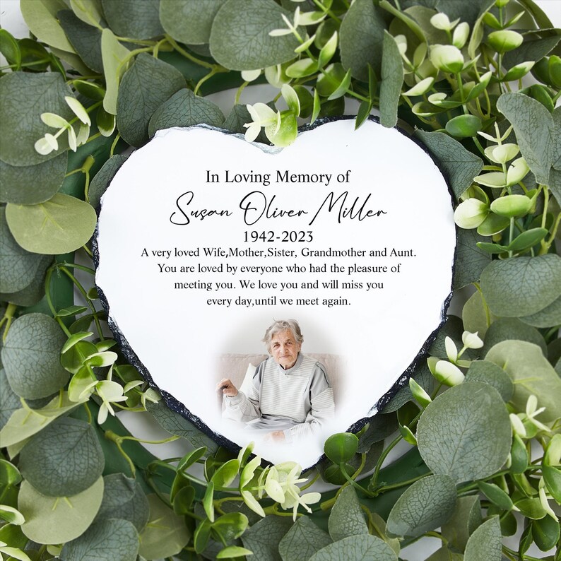 Personalized Memorial Gift, in Loving Memory Photo Plaque, Remembrance ...