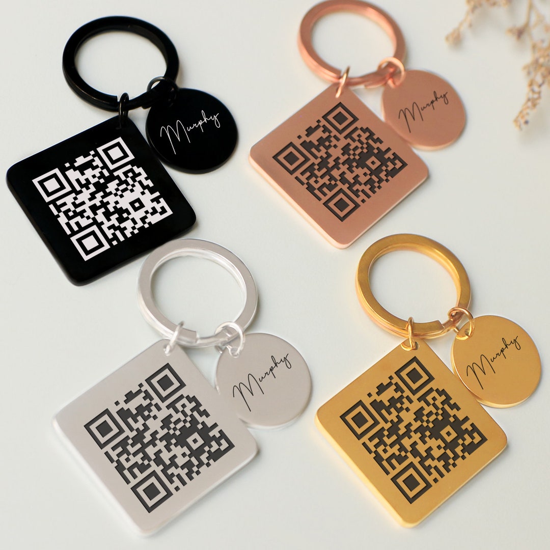 Personalized QR Code Keychain Plays Music With Scanscan - Etsy Personalized QR Code Keychain Plays Music With Scanscan - Etsy