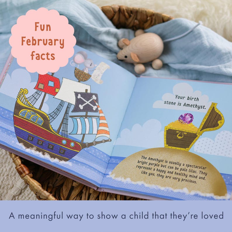 The Day You Were Born in February | Keepsake Book | Gift for Child ...