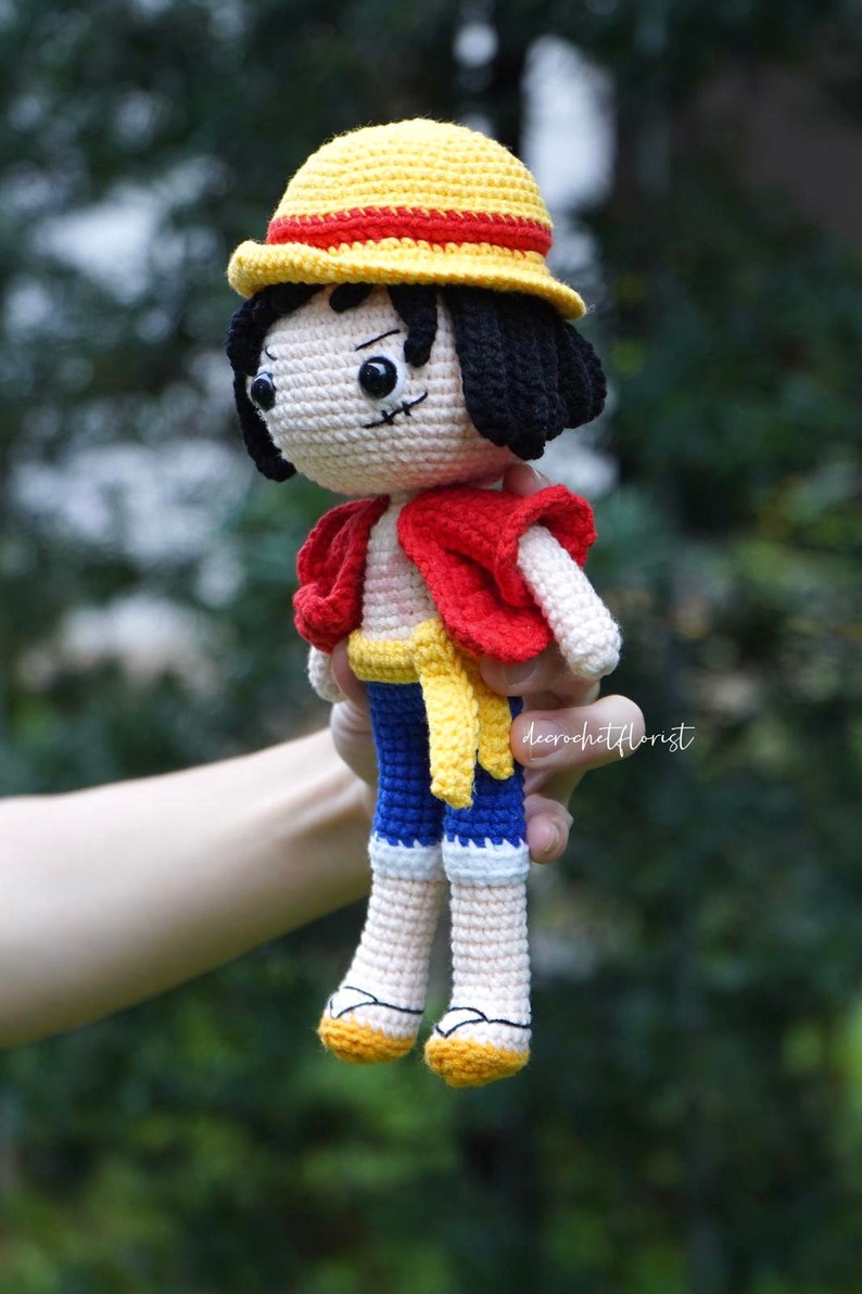 DCF 2023 Crochet One Piece Straw Hat Luffy - Etsy