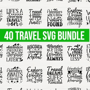 Travel SVG Bundle, Wanderlust Designs (40 Files) - Etsy
