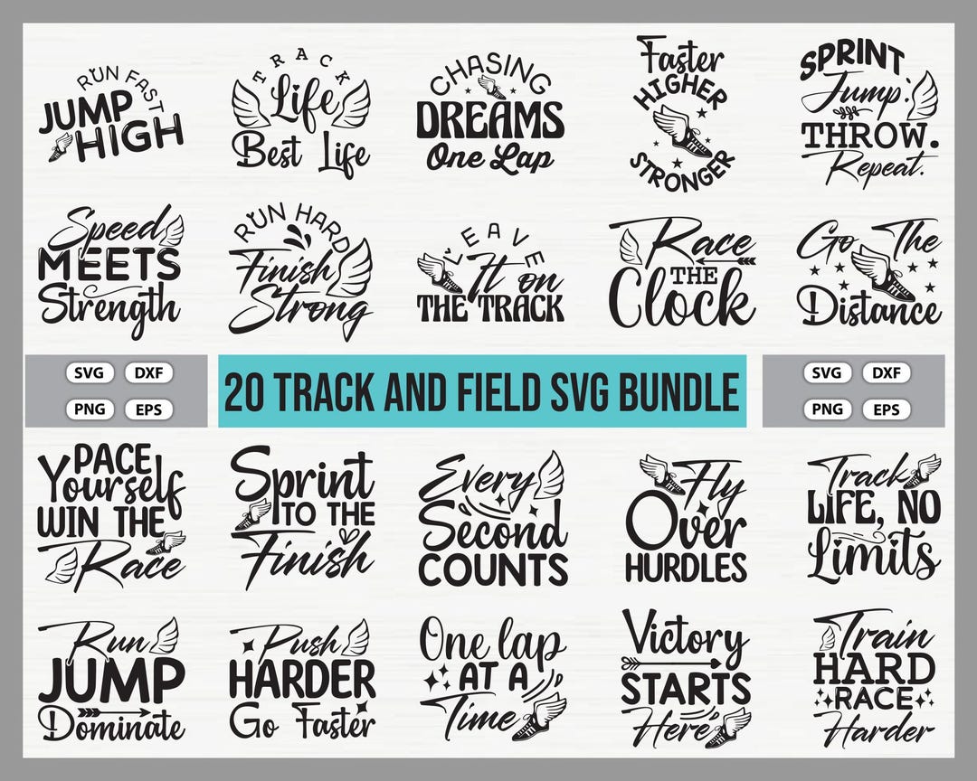 Track & Field SVG Bundle: Running Sports Designs (digital Download) - Etsy