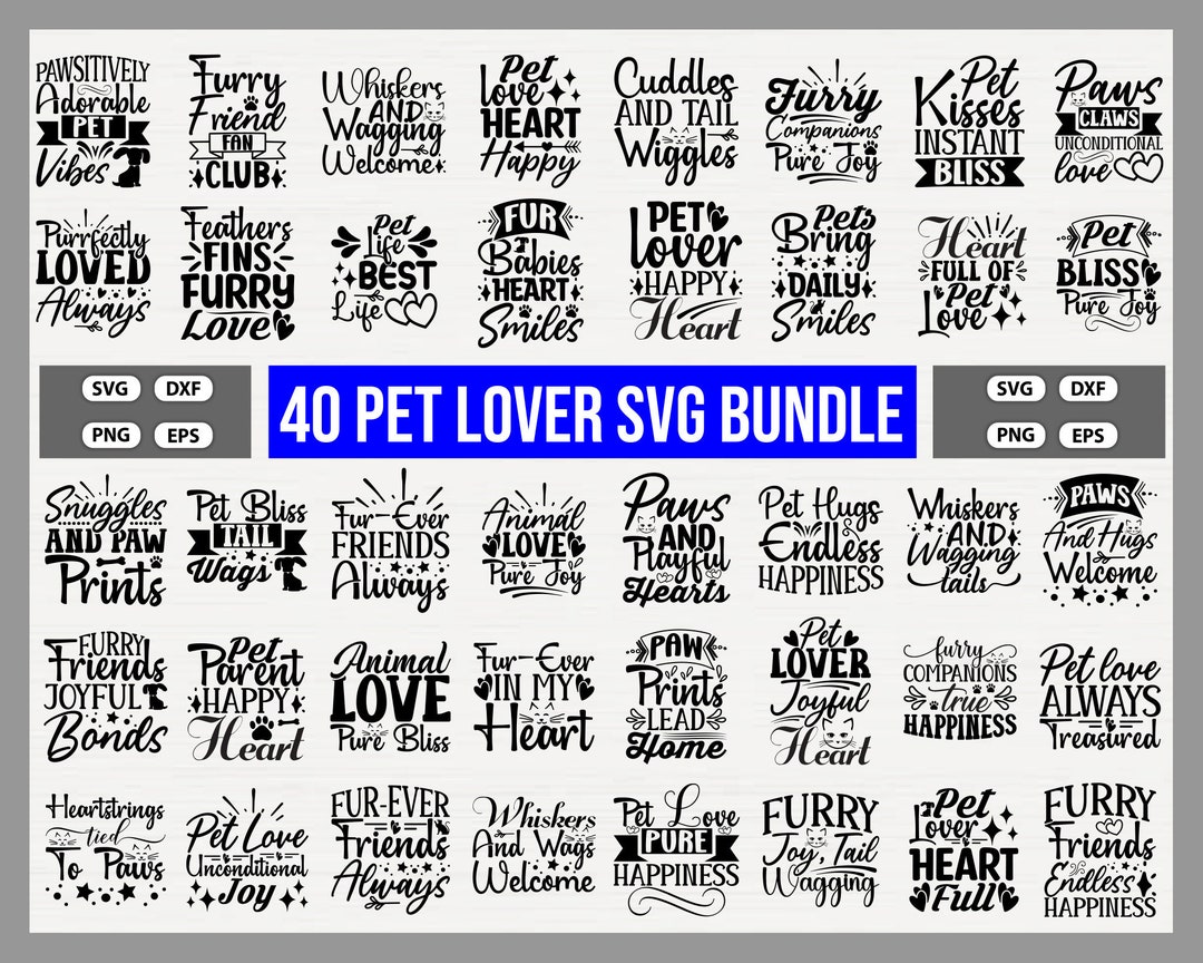 Pet Svg Bundle, Svg Bundle, Svg Bundle Bundle, Svg Bundle Svg, Svg ...