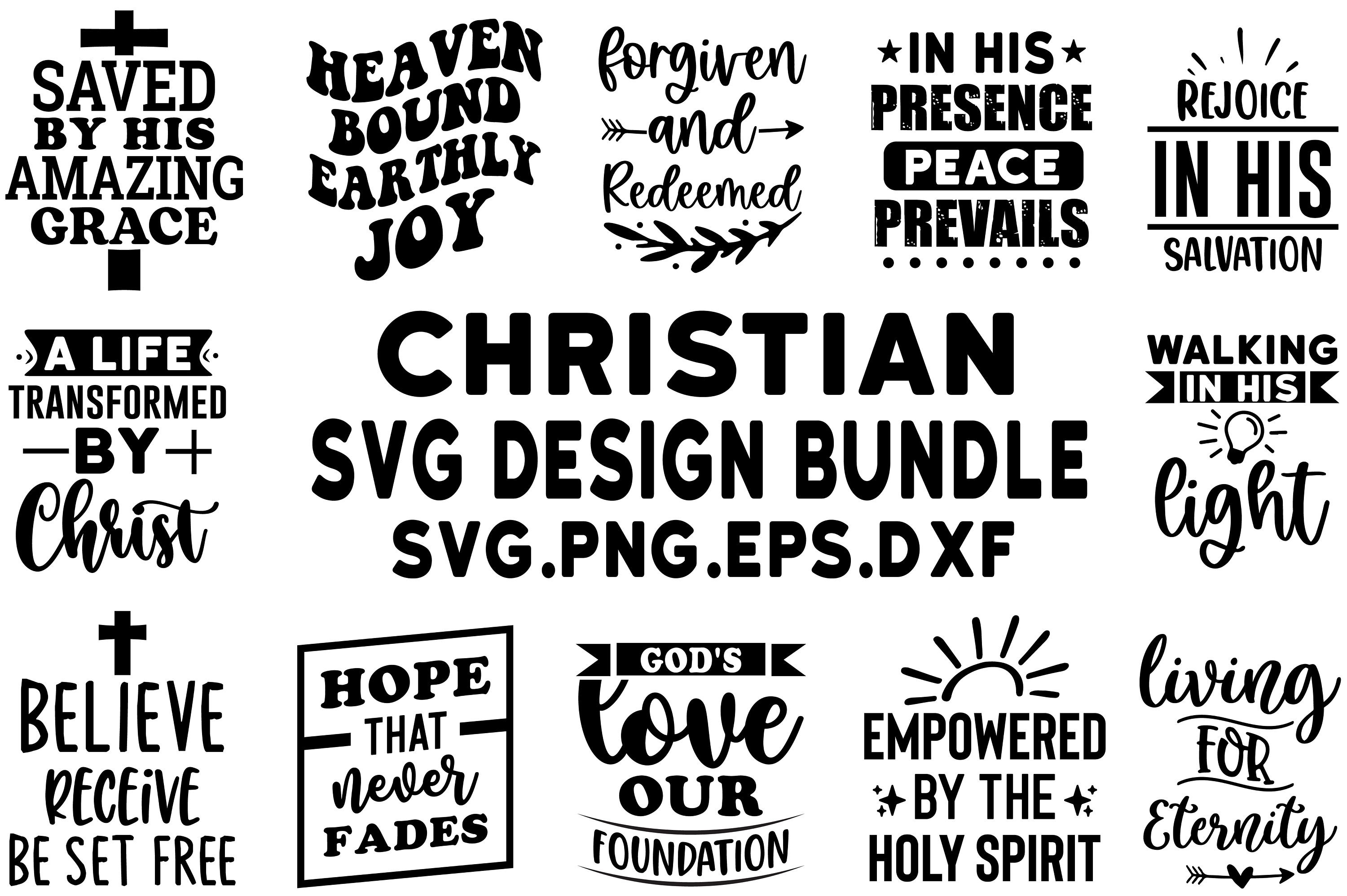 Christian Slogan SVG Bundle: Religious Cut Files (digital Download) - Etsy