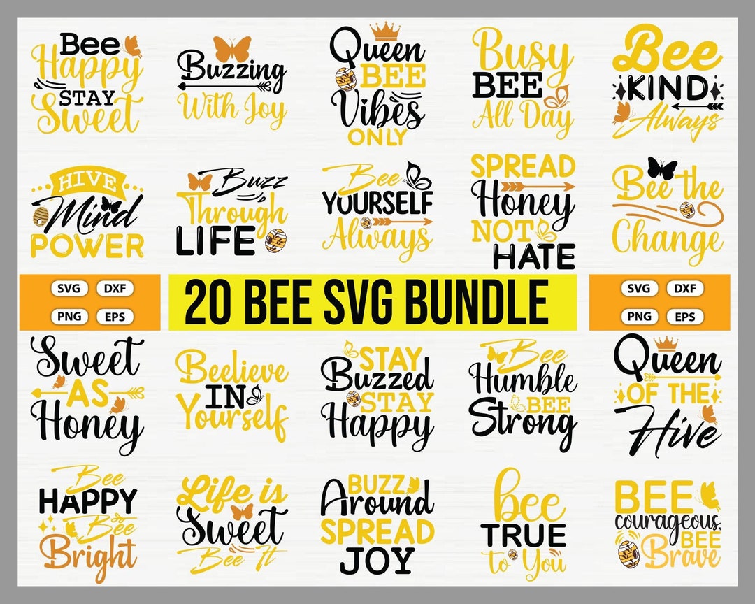 Bee SVG Bundle: Honeycomb, Queen Bee Designs (digital Download) - Etsy