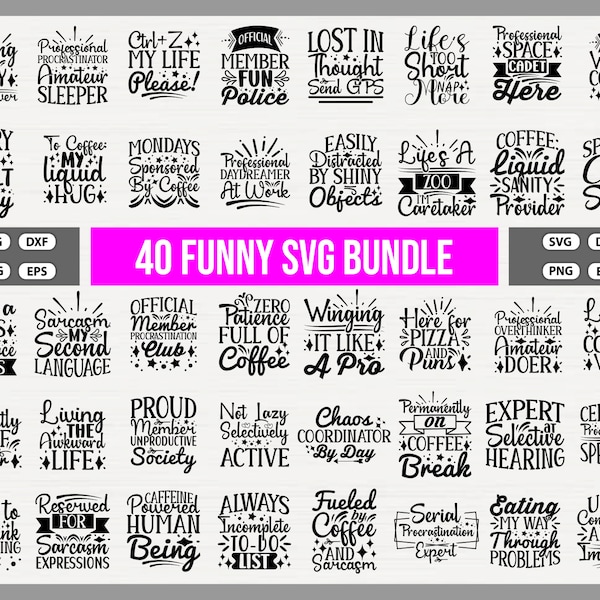 Funny Svg Bundle - Etsy