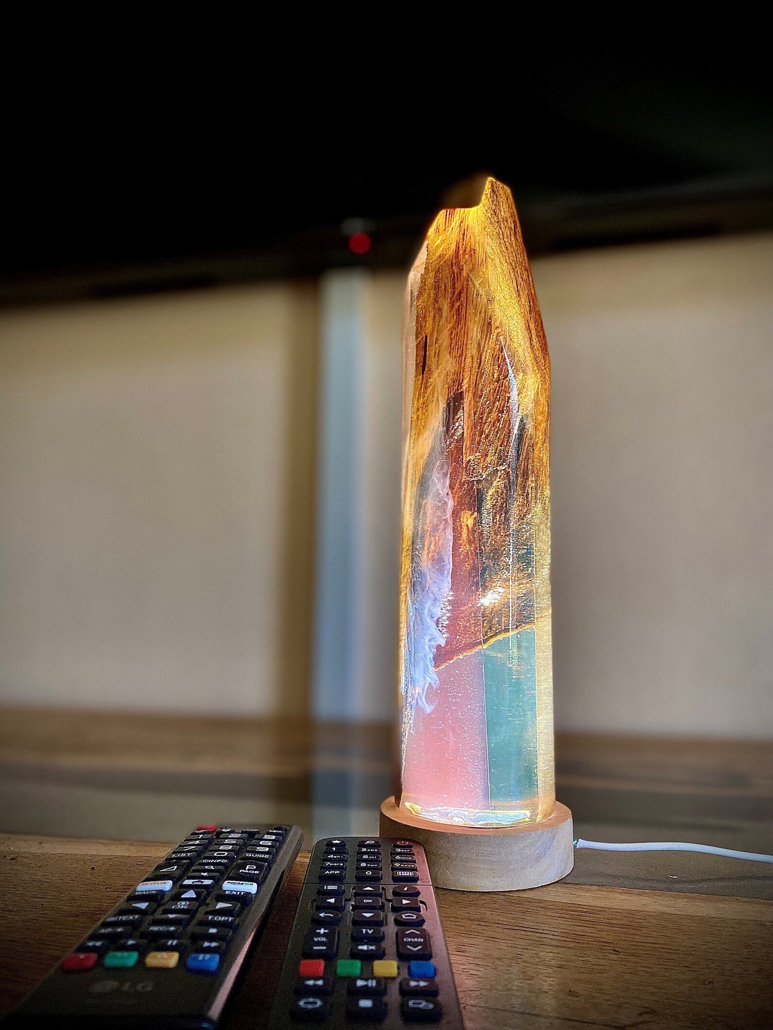 Epoxy Wood Lamp - Etsy