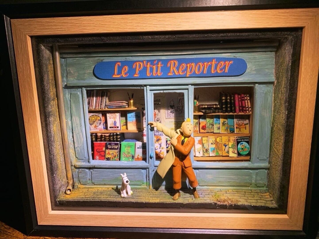 Diorama Frame tintin and Snowy Hergé No Pixi - Etsy