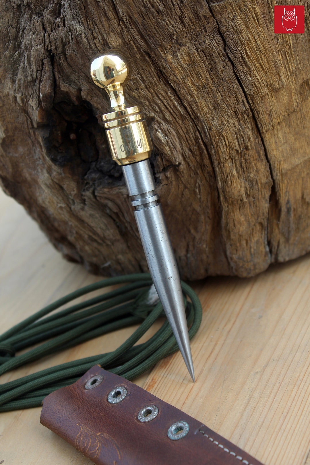Brass Marlin Spike EDC Tool for Outdoor Enthusiasts Spring Assist ...