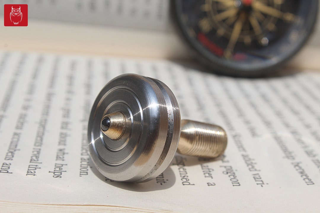 Spinning Top With Stand Desktop Elegance Spinner Stainless Steel ...