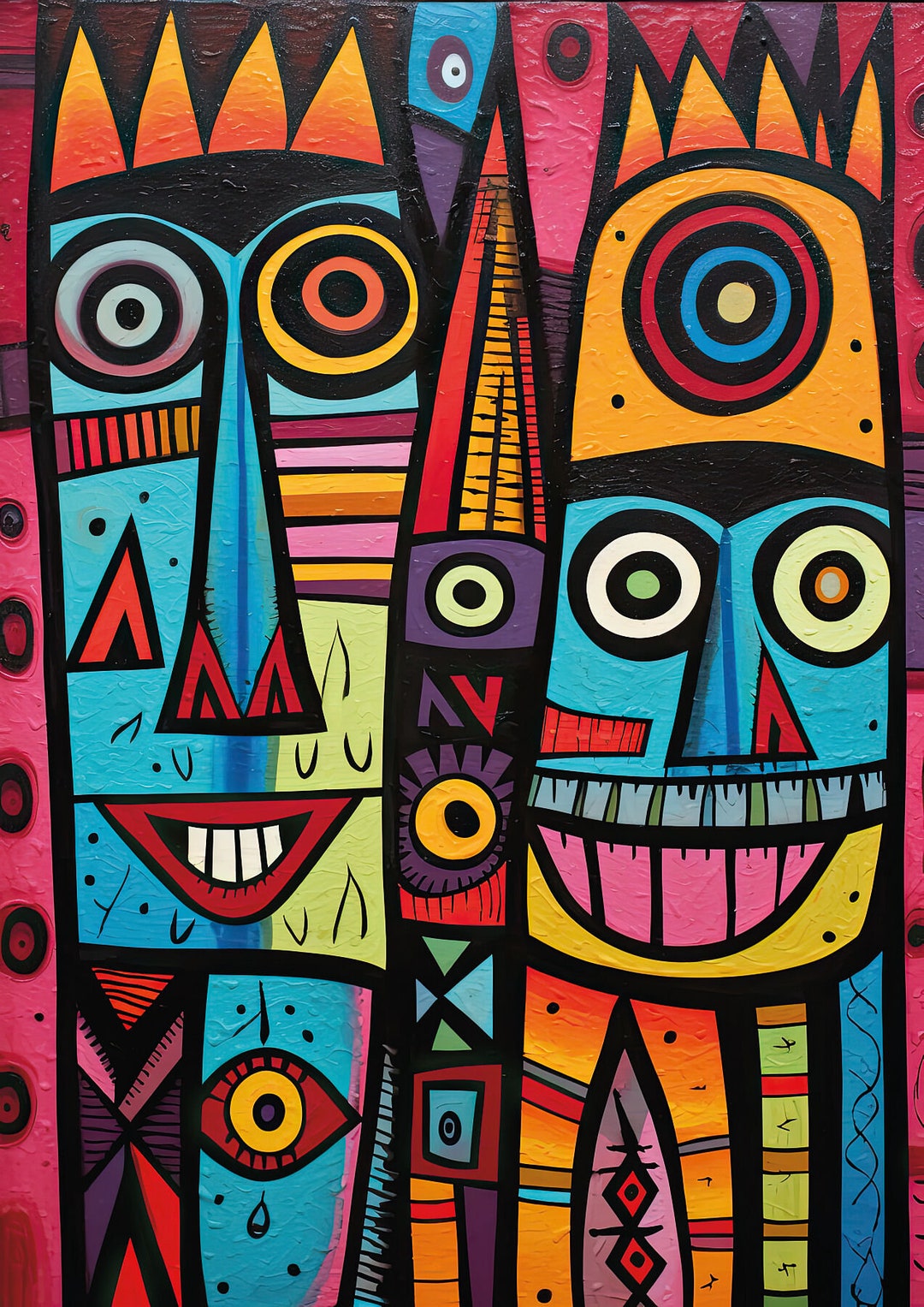 Abstract Art Mask 1 Wall Art Archival Paper Giclée - Etsy