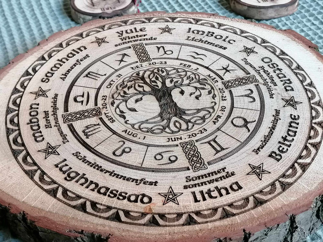 Rad des Jahres Imbolc Ostara Beltane Litha Lughnasadh Mabon Samhain ...