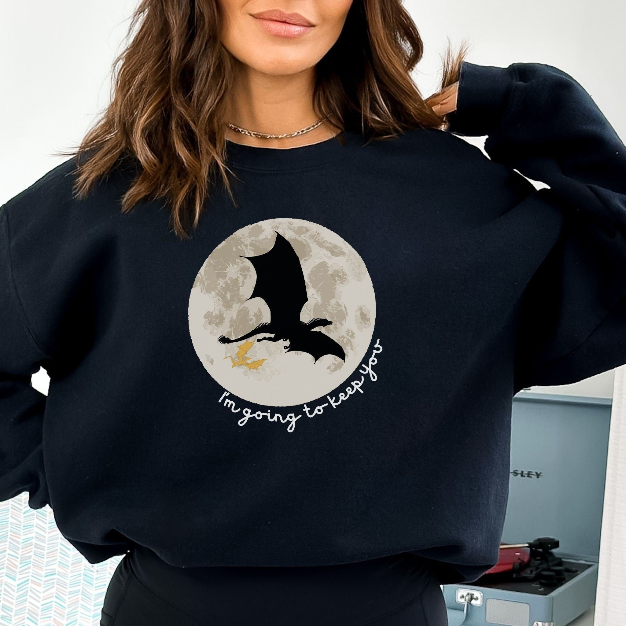 Sudadera de cuarta ala, sudadera de libro, suéter de dragón, regalo ...