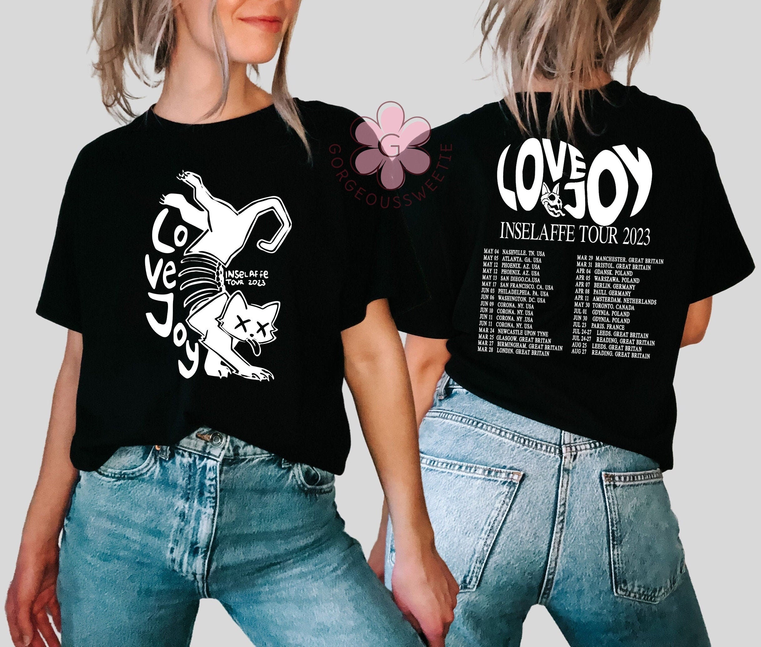 Lovejoy Shirt, Across The Pond Tour 2023 Shirt, Lovejoy Concert Shirt, Lovejoy Merch, The Lazy ...