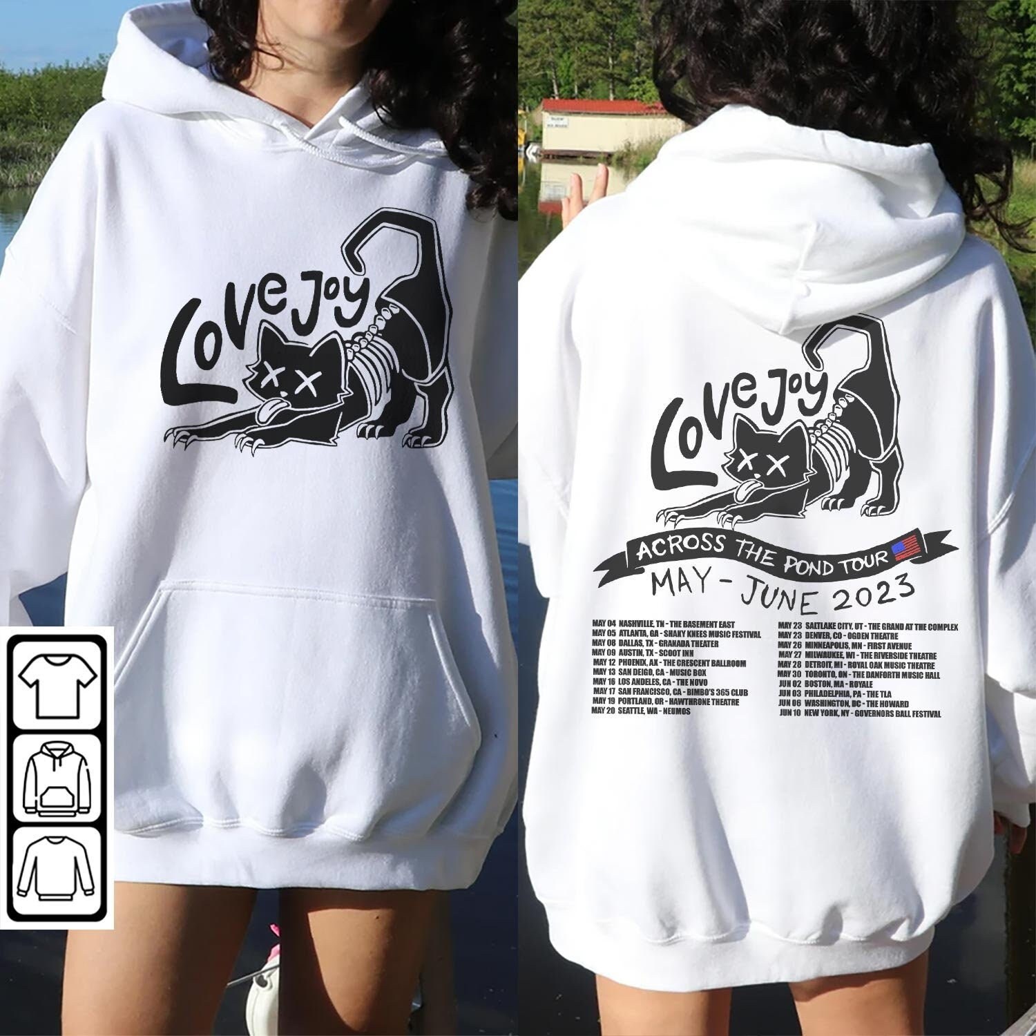 Lovejoy Tour 2023 Music Shirt, 2 Side Across The Pond Tour 2023 ...
