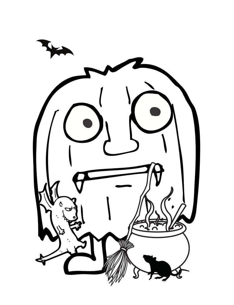 Printable Monsters Coloring Pages Format A4, Creative Activity for ...