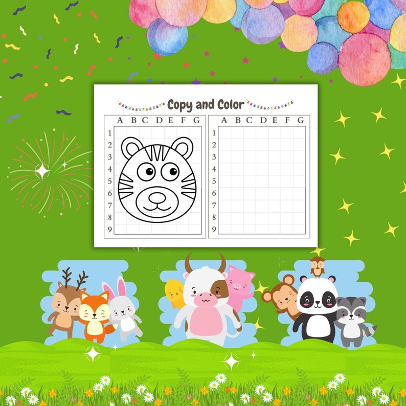 How to Draw Super Animals, Easy Grid Method for Kids, Kids Activities ...