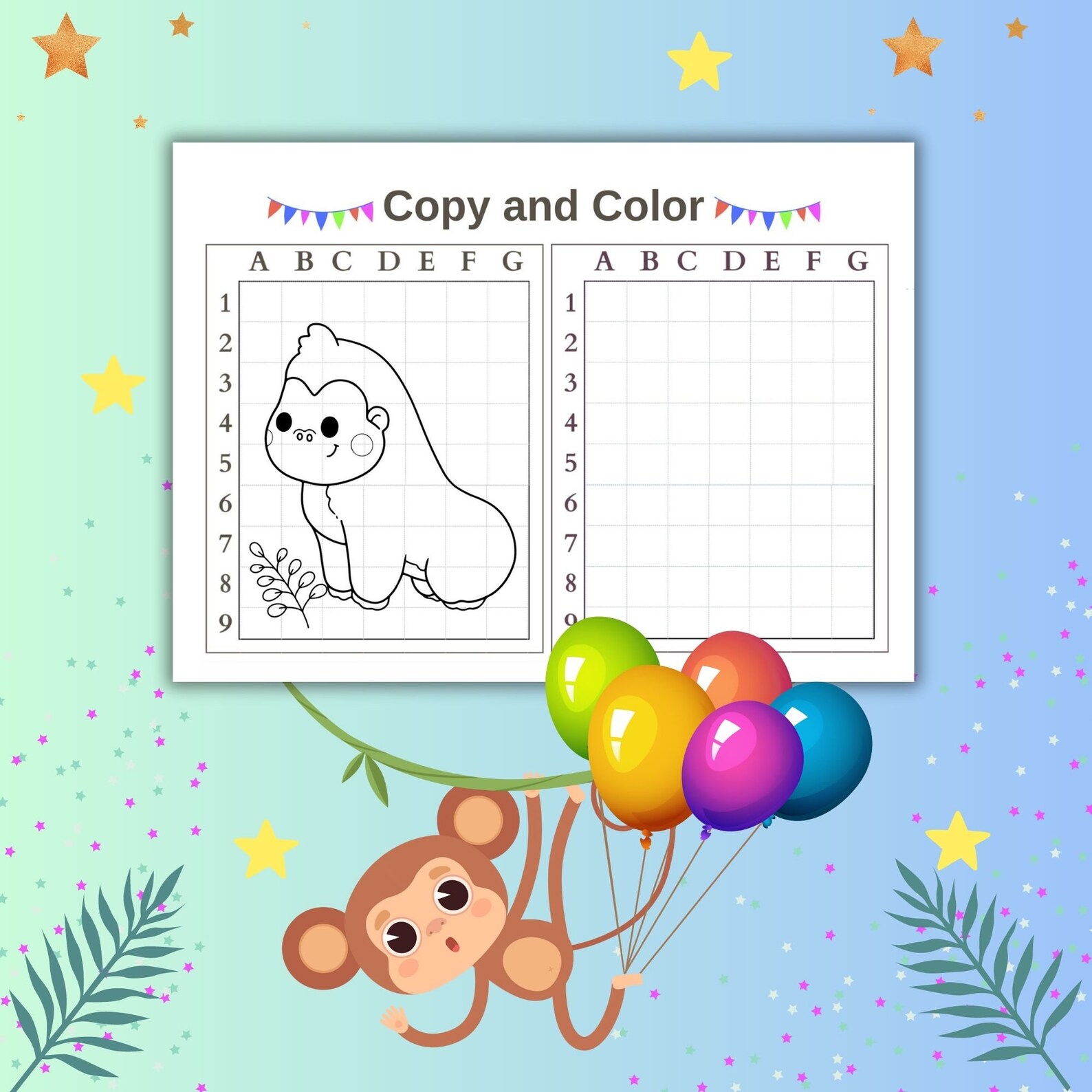 How to Draw Baby Animals, Easy Grid Method for Kids, Kids Activities ...