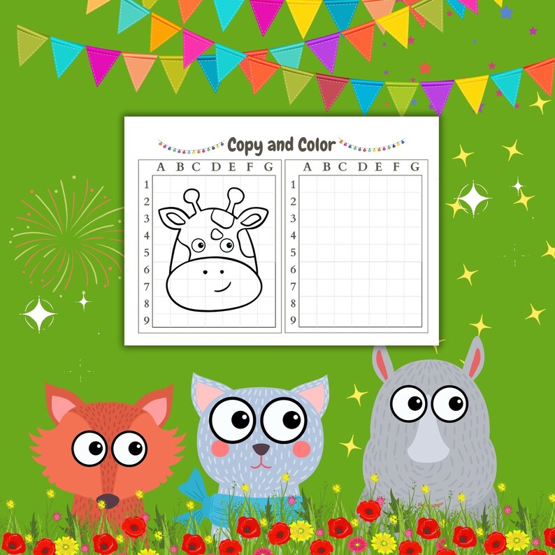 How to Draw Super Animals Easy Grid Method for Kids Kids - Etsy