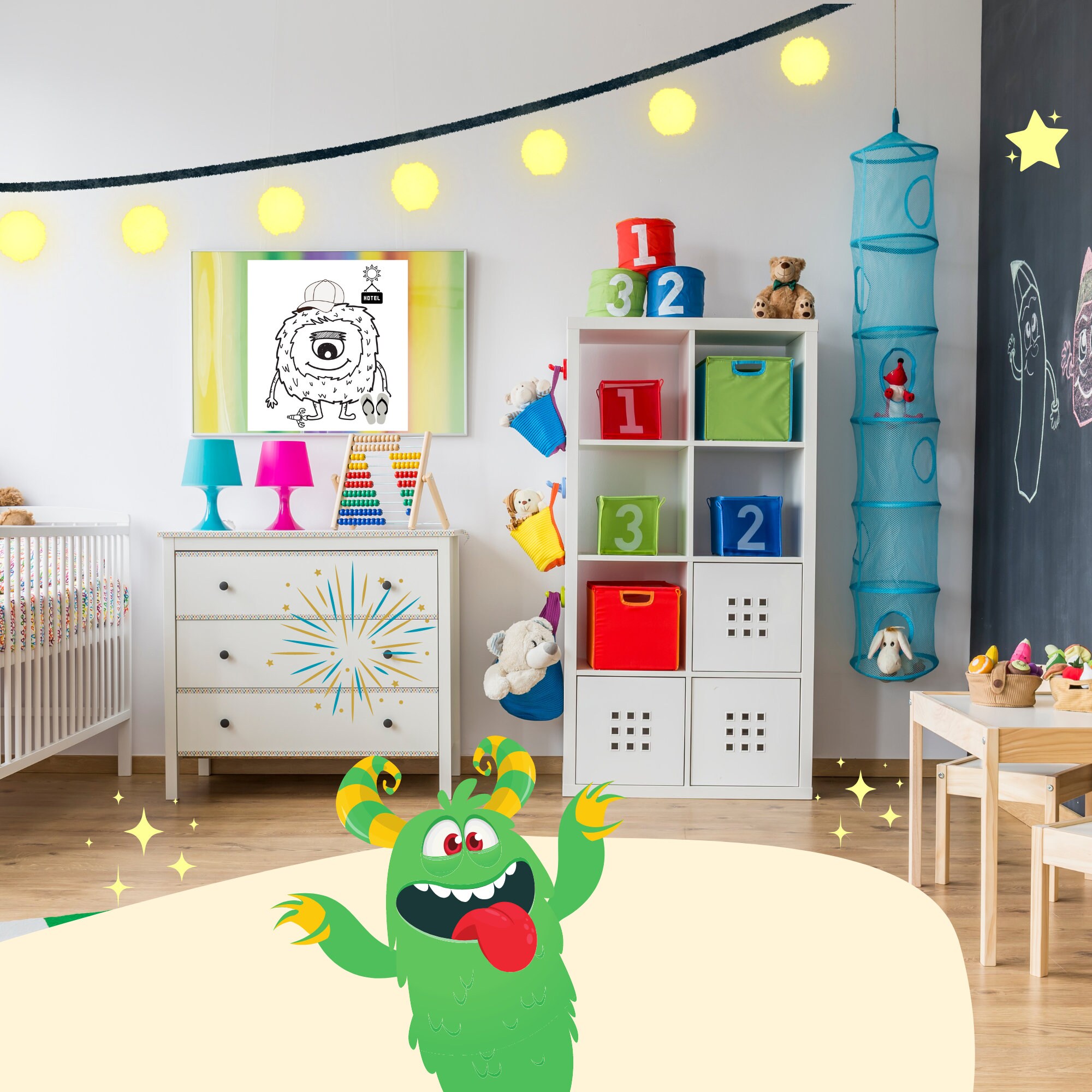 Printable Monsters Coloring Pages Format A4, Creative Activity for ...
