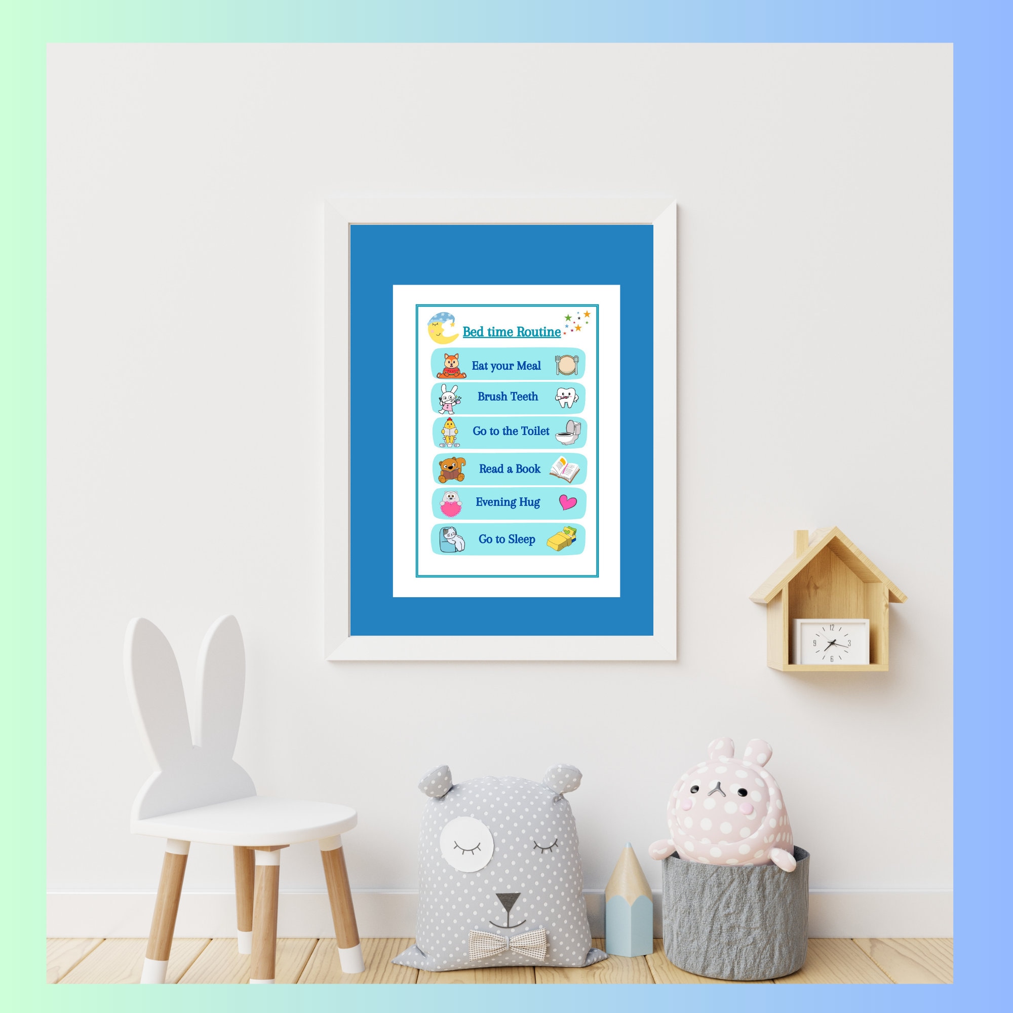 Routine Charts Before Going to School and to Sleep the Evening ...