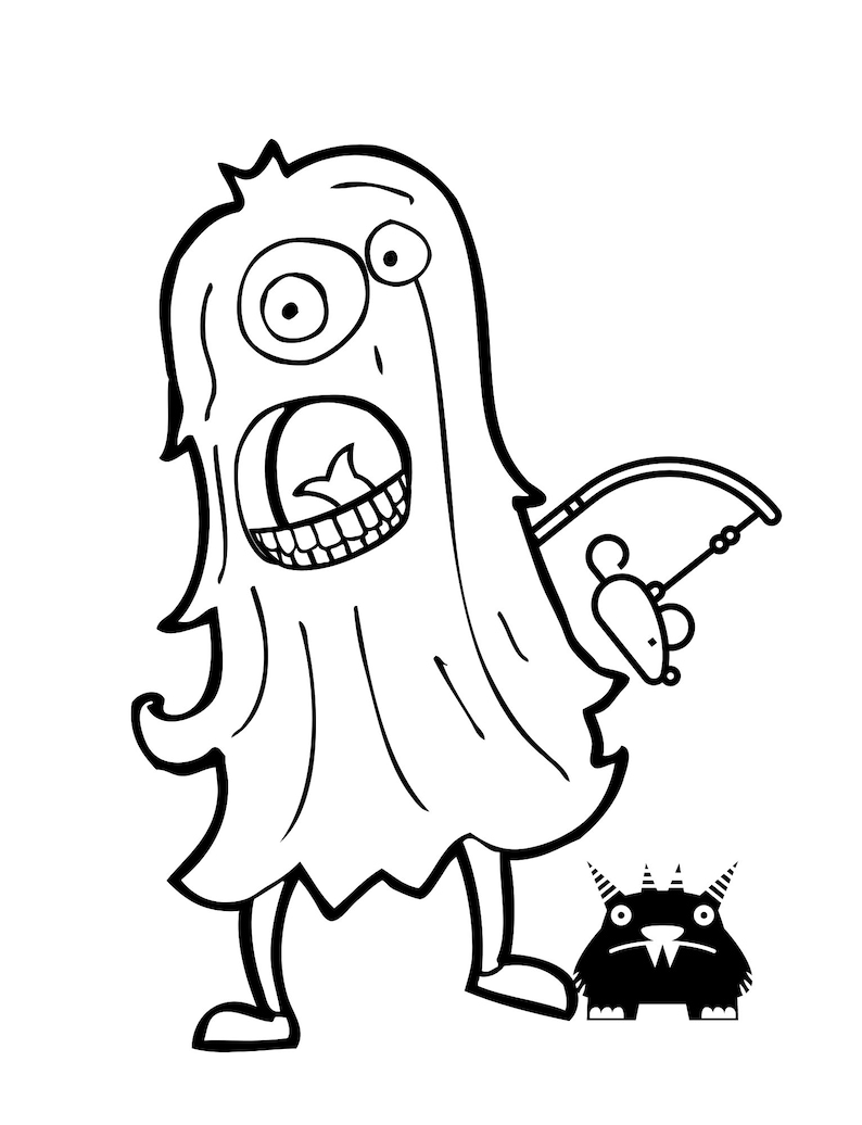 Printable Monsters Coloring Pages Format A4 Creative Activity - Etsy