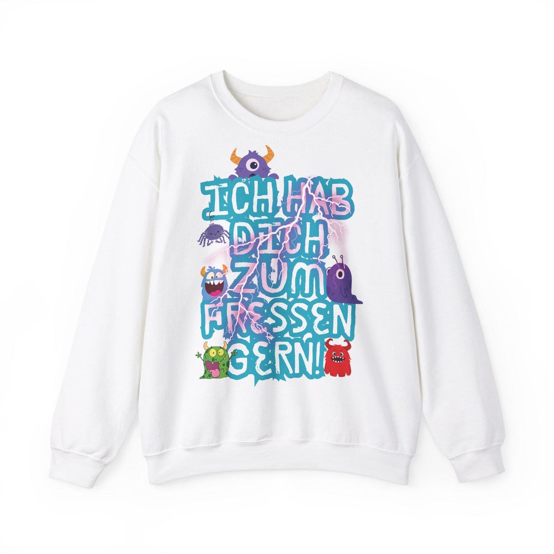 Monster Sweater | Funny Monsters | Sweatshirt | I Love You so Much ...