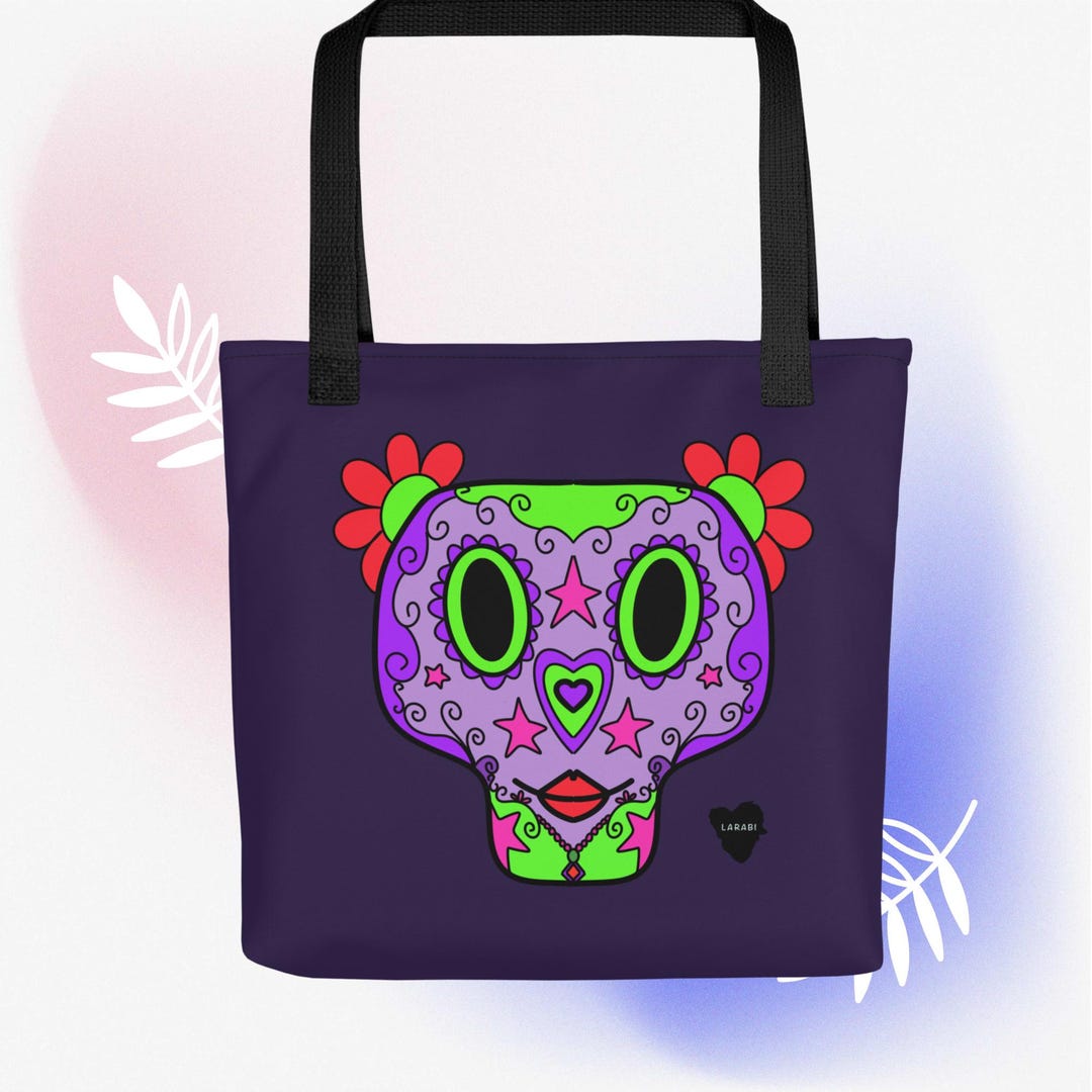 Tote Bag “carmen” | Iconic Skull | Dia De Los Muertos | Day of the Dead ...