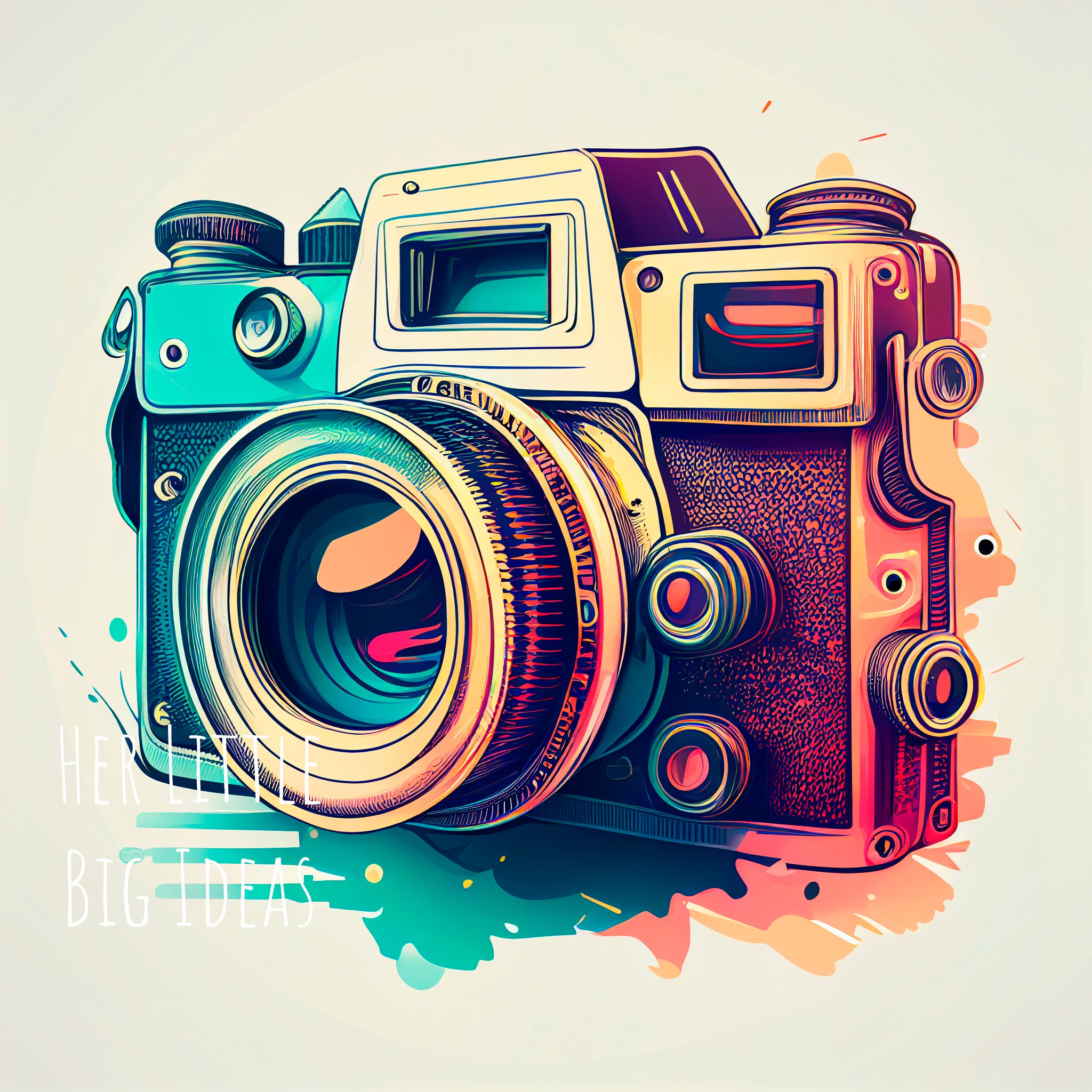 Retro Camera Digital Download Retro Camera Illustration Download Retro ...