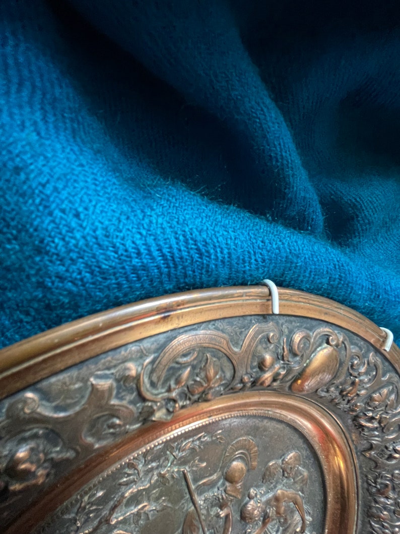 Antique 1872 Bronze Dish: Greek Mythological Scene Repoussé - Etsy