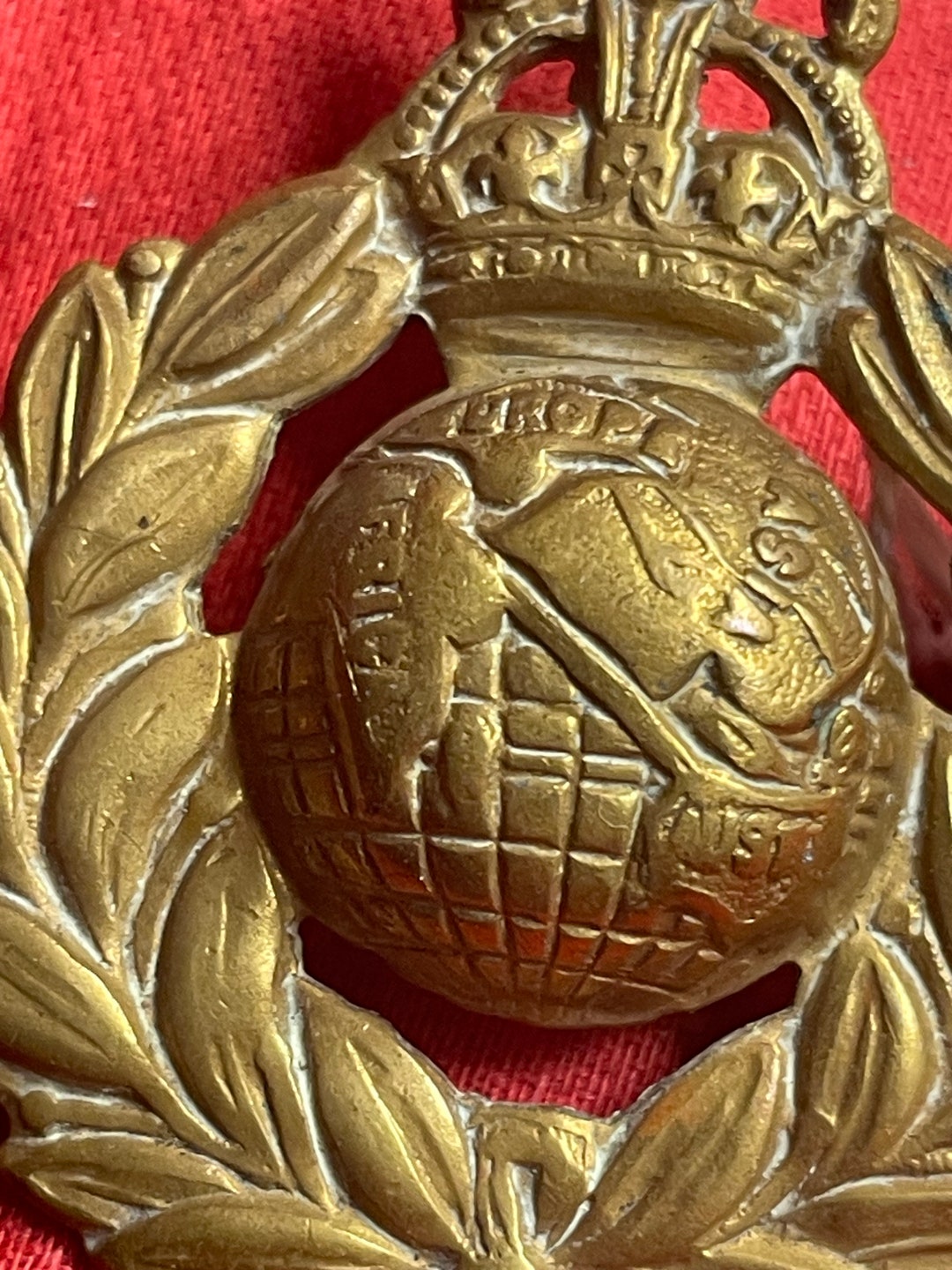 WW1 Royal Marines Cap Badge - Gilt Bronze - Etsy