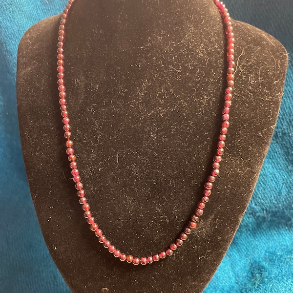 Vintage Red Beryl Necklace - Etsy