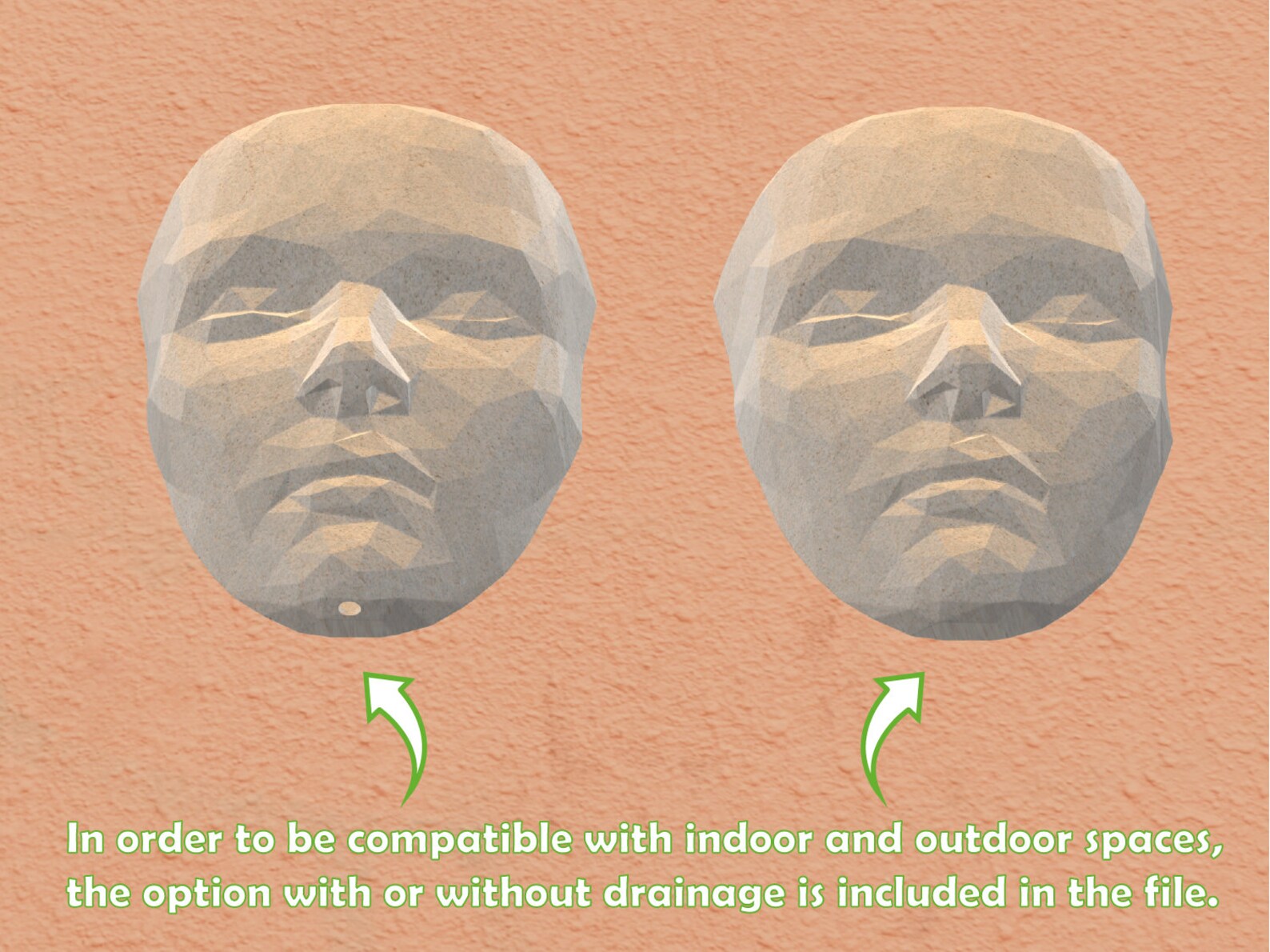 Head Wall Planter STL FILE, Stl File for 3D Printer, Plqnter Pots With ...