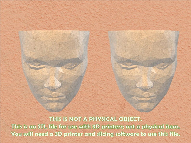 Head Wall Planter STL FILE, Stl File for 3D Printer, Plqnter Pots With Drainage, Planter, Stl ...