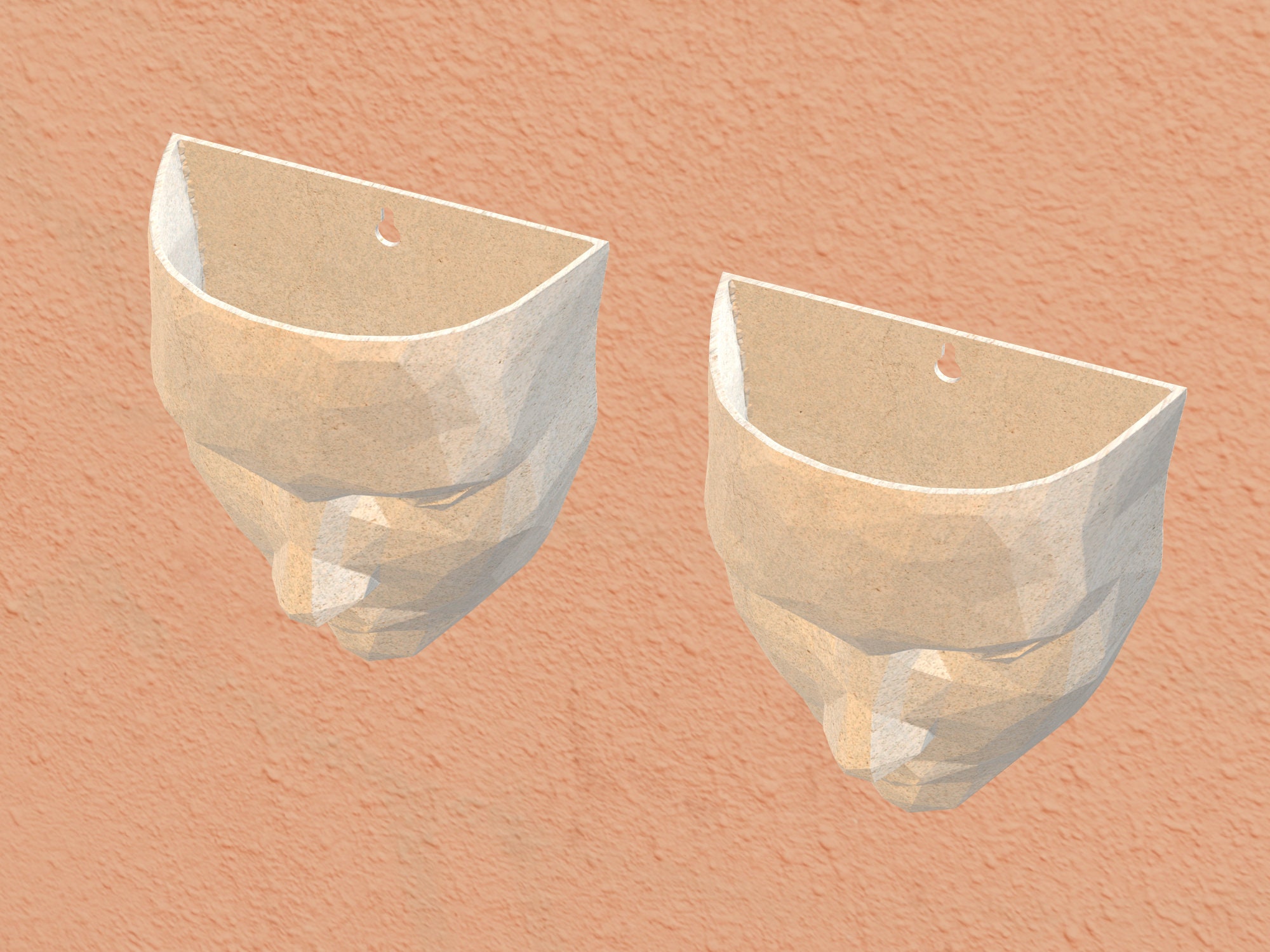 Head Wall Planter STL FILE, Stl File for 3D Printer, Plqnter Pots With ...