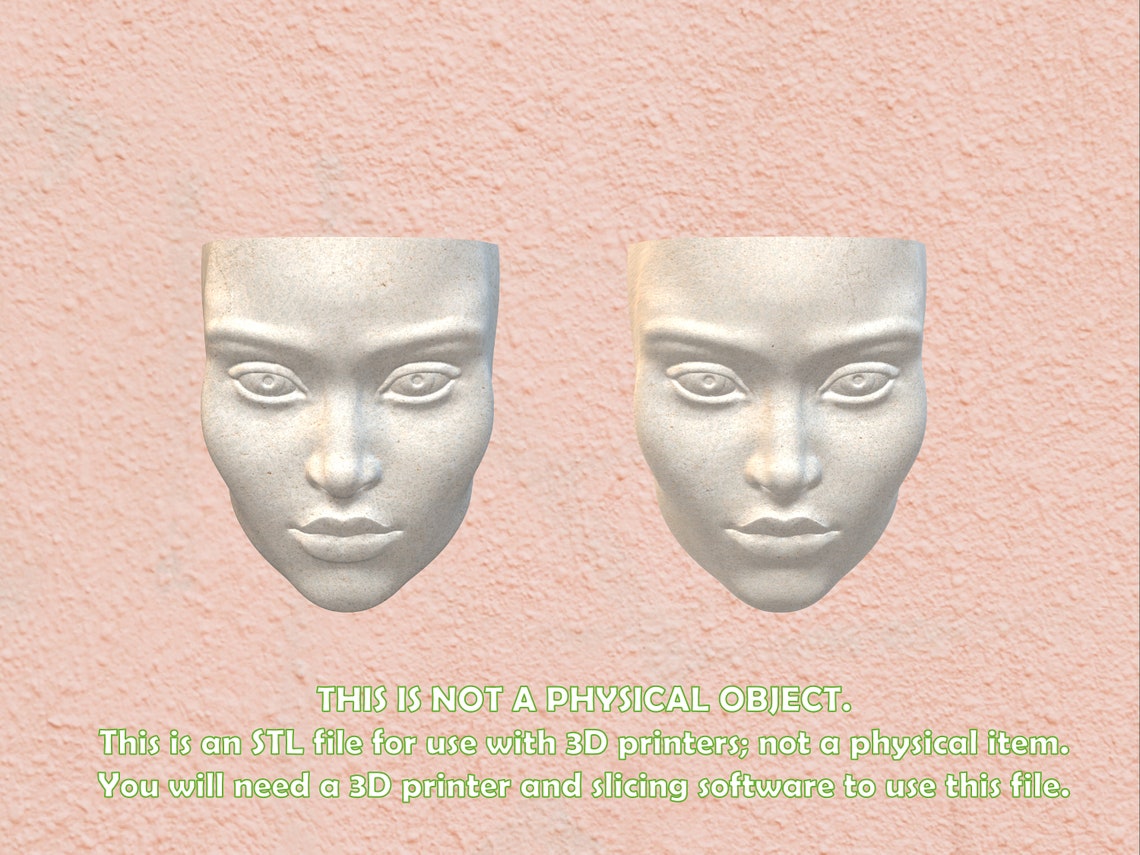 Head Planter STL FILE, Stl File for 3D Printer, Without Dranaige and ...